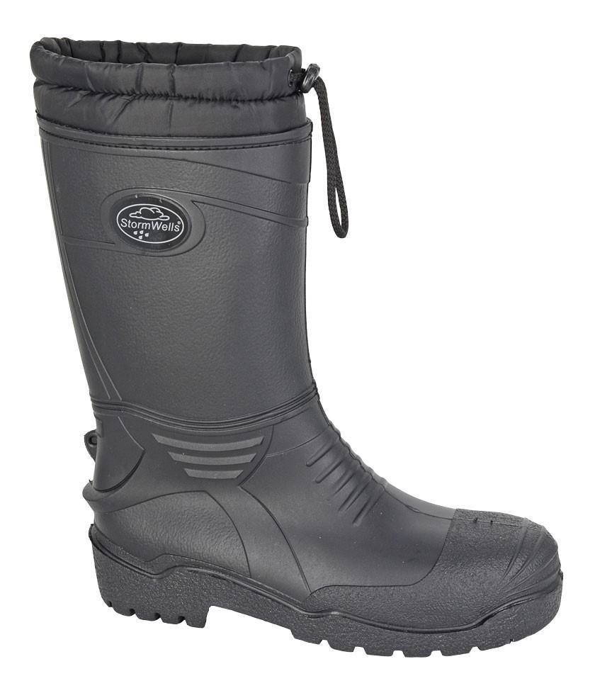 Black Thermal warm lined Polar Wellington Boot