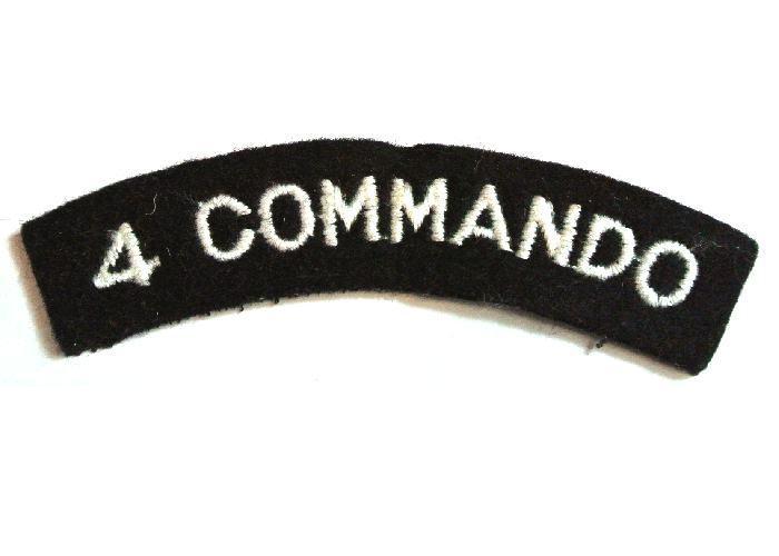 4 Commando Shoulder Title Military Shoulder Titles and Cloth badges ...