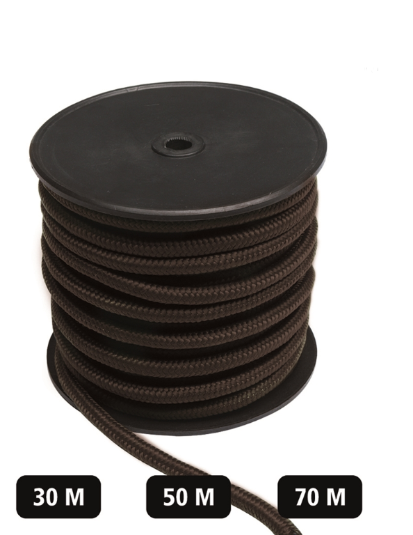 Black Commando Rope on a Reel Black Rope in Different lengths and Sizes ...