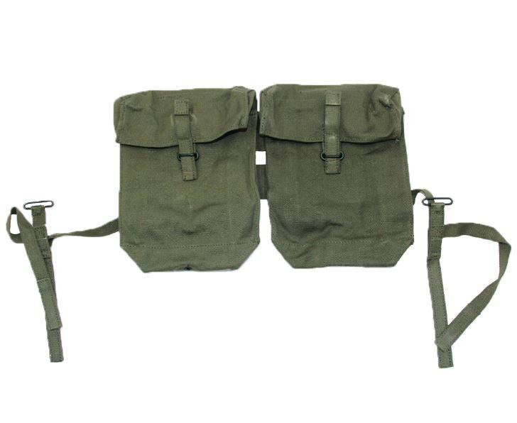 58 Pattern olive canvas kidney pouch