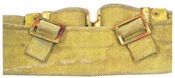 WWII 37 pattern khaki webbing belt