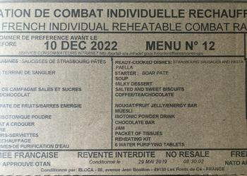 RCIR French Ration Pack Prepper Food