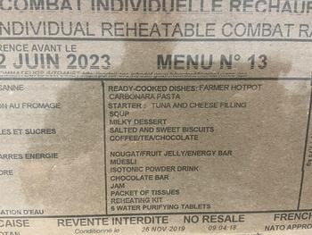RCIR French Ration Pack Prepper Food